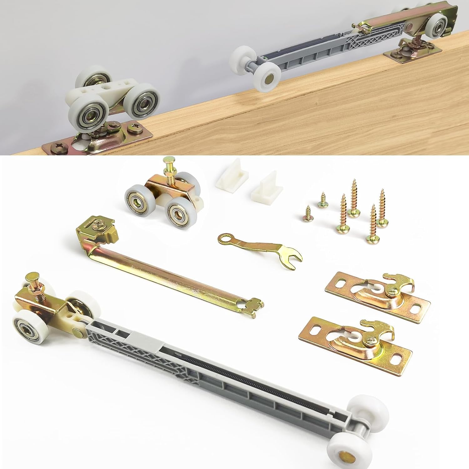 Sliding Door Soft Closing Kit, Hardware Soft Closing Hanger Fits Hardw ...