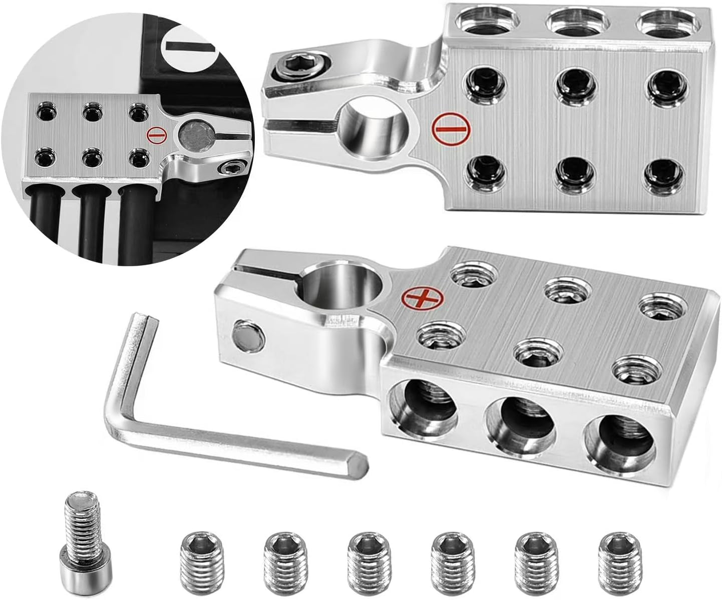 6X2/0 Gauge AWG Lead-Acid Battery Terminals Clamp - 6-Way Connectors ...