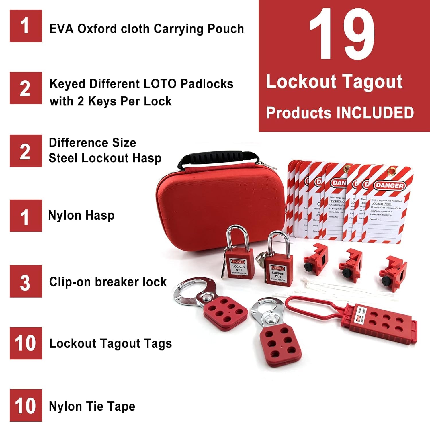 Electrical Lockout Tagout Kit -Lock Out Tag Kits for OSHA Compliance w ...